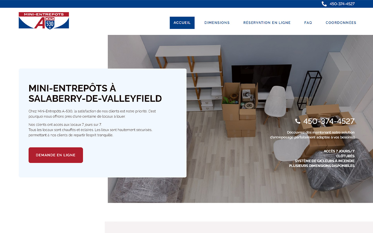 Réservation en ligne | Mini Entrepots A530